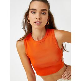 KOTON Stricktop Damen Gr&ouml;&szlig;e L orange