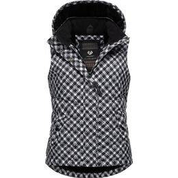 Ragwear Damen Steppweste "Hesty Print", schwarz, Gr. M, Obermaterial: 100% Polyester. Innenfutter: 100% Polyester. Wattierung: 100% Polyester,