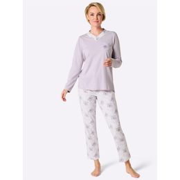 w&auml;schepur W&Auml;SCHEPUR Damen Schlafanzug, Gr. 44, lila, 100% Baumwolle, Homewear-Sets