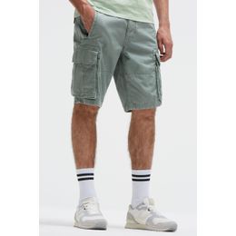 Cargoshorts CAMP DAVID, Herren, Gr. M, Normalgr&ouml;&szlig;en, dusty gr&uuml;n, Web, Material: 100% Baumwolle, unifarben, regular fit knielang, Hosen, aus Baumwolle