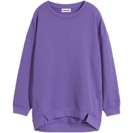 bonprix Damen Sweatshirt "Oversize-Sweatshirt", lila, Gr. 44, unifarben, Sweatware, Obermaterial: 60% Baumwolle, 40% Polyester, Sweatshirts, l&auml;ssig