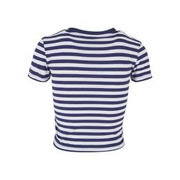 Urban Classics Damen T-Shirt "Urban Classics Damen Ladies Short Striped Tee", blau, Gr. XL, gestreift, 100% Baumwolle, Shirts