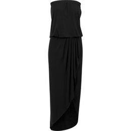 Shirtkleid Urban Classics "Urban Classics Damen Ladies Viscose Bandeau Dress", Damen, Gr. 4XL, US-Gr&ouml;&szlig;en, schwarz, 95% Viskose, 5% Elasthan, unifarben, loose fit, Kleider Shirtkleid