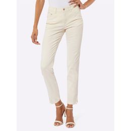 CR&Eacute;ATION L CREATION L Damen Bequeme Jeanschampagner, Gr. 42, unifarben, 98% Baumwolle, 2% Elasthan, Jeans