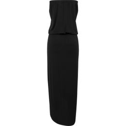 Urban Classics Damen Shirtkleid "Urban Classics Damen Ladies Viscose Bandeau Dress"schwarz, Gr. S, unifarben, 95% Viskose, 5% Elasthan, Kleider