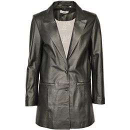 Maze Damen Lederblazer "42021201", schwarz, Gr. S, Obermaterial: 100% Lammleder. Innenfutter: 100% Baumwolle. &Auml;rmelfutter: 100% Polyester, Blazer