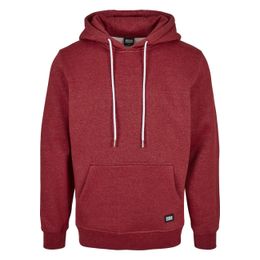 Urban Classics Herren Sweatshirt "Urban Classics Herren Basic Melange Hoody", rot, Gr. XS, unifarben, 65% Baumwolle, 35% Polyester, Sweatshirts