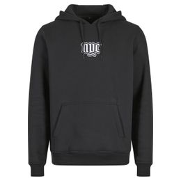 MisterTee Herren Kapuzensweatshirt "MisterTee NYC Old English Wording Patch Hoody", schwarz, Gr. M, bedruckt, 65% Baumwolle, 35% Polyester,