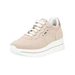 Nero Giardini Damen Sneaker "Nero Giardini Sneaker Veloursleder", Gr. 41, beige, Veloursleder, Schuhe
