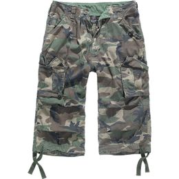 Stoffhose Brandit "Brandit Herren Urban Legend Cargo 3/4 Shorts", Herren, Gr. M, US-Gr&ouml;&szlig;en, olive camouflage, 100% Baumwolle, unifarben, normal, Hosen Stoffhose