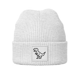 Neverless Beanie 'Polygon T-Rex' female Grey size Onesize