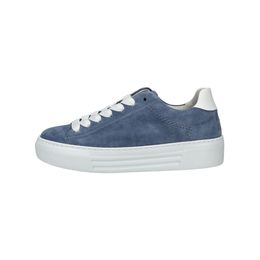 Gabor COMFORT Damen Sneaker "Gabor Comfort Sneaker Leder", Gr. 41, blau, Leder, Schuhe