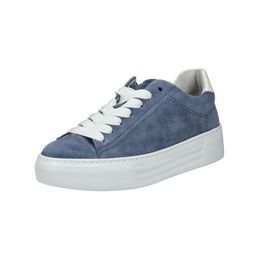 Gabor COMFORT Damen Sneaker "Gabor Comfort Sneaker Leder", Gr. 42, blau, Leder, Schuhe