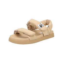 Steve Madden Damen Riemchensandale "Steve Madden Sandalen Textil", Gr. 40, beige, Textil, Schuhe