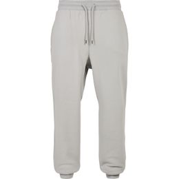 Stoffhose Urban Classics "Urban Classics Herren Basic Sweatpants", Herren, Gr. 4XL, US-Gr&ouml;&szlig;en, lightasphalt, 80% Baumwolle, 20% Polyester, unifarben, normal, Hosen Stoffhose