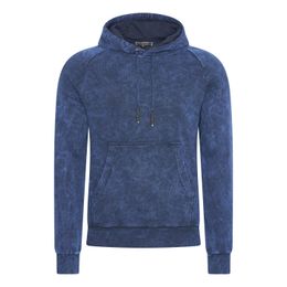 Rusty Neal Herren Kapuzensweatshirt, blau, Gr. S, unifarben, 100% Baumwolle, Sweatshirts, in verwaschenem Design