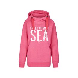 SALZHAUT Damen Kapuzenpullover "Hoodie S&Uuml;NN - VITAMIN SEA", pink, Gr. XS, Obermaterial: 55% Baumwolle CO. 45% Polyester PES., Pullover