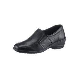 Airsoft Damen Slipper, Gr. 37, schwarz, Glattleder, Schuhe