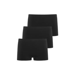 Jockey Damen Slip "Slip Seamfree Boy Short 3P 3er Pack", Gr. XL, schwarz, Obermaterial: 93% Polyamid PA. 7% Elasthan EL., Unterhosen