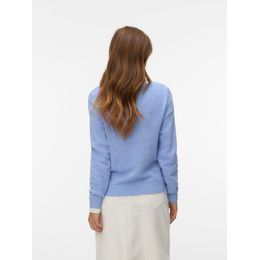 V&eacute;ro Moda VERO MODA Damen Strickpullover "VMCHARITY LS V-NECK PULLOVER NOOS", blau, Gr. XS, unifarben, Strick, Obermaterial: 55% Polyacryl, 45% Nylon, Pullover