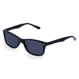 Fielmann MC 467 SUN CL | Unisex-Sonnenbrille | Fassung: Vollrand, Quadratisch, Propionat, Schwarz Gl&auml;nzend | Glasfarbe: Grau