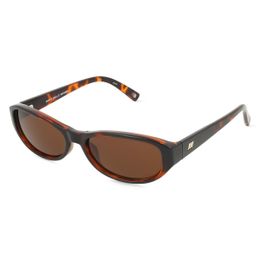 Le Specs DONT CHA | Unisex-Sonnenbrille | Fassung: Vollrand, Oval, Kunststoff, Braun Dunkel | Glasfarbe: Braun