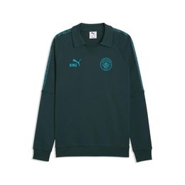 Puma Sweatshirt 'Manchester City King Drill Crew' Herren Gr&ouml;&szlig;e XS blau / dunkelgr&uuml;n