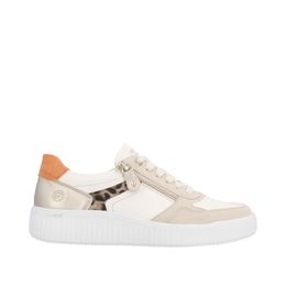 Remonte Sneaker Damen Gr&ouml;&szlig;e 42 creme / gold / lachs