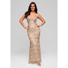 Ombre Evening Dress female Gold size M