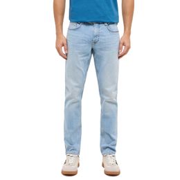 Slim-fit-Jeans Mustang "Herren Style Oregon Slim", Herren, Gr. 38, L&auml;nge 30, 211 hellblau, Denim/Jeans, 99% Baumwolle, 1% Elasthan, unifarben, slim fit, Jeans Slim-fit-Jeans