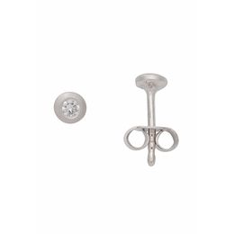 Adelia&acute;s Paar Ohrstecker ADELIA&acute;S "585 Wei&szlig;gold Ohrringe Ohrstecker mit Diamant Brillant &Oslash; 4,2 mm", silber, Ohrringe, Damen, Wei&szlig;gold 585, Paar Ohrstecker