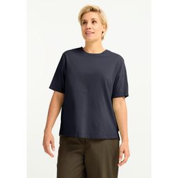 T-Shirt Jack Wolfskin "TRAVEL T W", Damen, Gr. M (38/40), schwarznavy, Obermaterial: 100% POLYESTER, Shirts T-Shirt