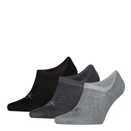 F&uuml;&szlig;linge Calvin Klein "CK MEN FOOTIE HIGH CUT", Herren, Gr. 43-46, grau melange, Baumwollmischung, normal, Socken F&uuml;&szlig;linge, hoch geschnittene Silhouette, Cotton-Mix