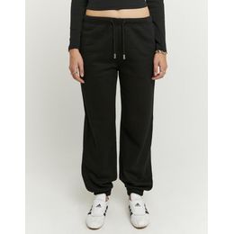 Sweathose Tally Weijl "SPACOLUCAS", Damen, Gr. 38, N-Gr, schwarz, Sweatware, Obermaterial: 65% Baumwolle, 35% Polyester, unifarben, regular fit lang, Hosen Sweathose, Baumwollmischung, bequem