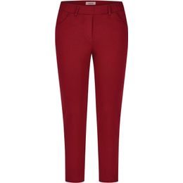 Jerseyhose KjBRAND "Jenny", Damen, Gr. 24, K-Gr, bordeaux, Web, Obermaterial: 50% Polyester, 45% Viskose, 5% Elasthan, figurbetont kn&ouml;chellang, Hosen Jerseyhose