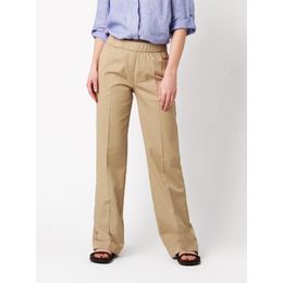 Schlupfhose Toni "Sue Wide Chino", Damen, Gr. 19, K-Gr, sand, Web, Obermaterial: 87% Baumwolle, 10% Polyamid, 3% Elasthan, lang, Hosen Schlupfhose, mit bequemem Dehnbund - auch in Kurzgr&ouml;&szlig;e erh&auml;ltlich