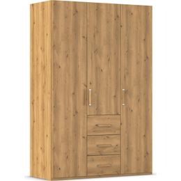 Dreht&uuml;renschrank Rauch "Kleiderschrank Schrank Garderobe Schlafzimmerschrank EVELYN", braun (asteiche), B:151cm H:223cm T:60cm, Holzwerkstoff, Schr&auml;nke, Dreht&uuml;renschrank, in elegantem Stil mit Schubladen 3 Breiten und 2 H&ouml;hen MADE IN GERMANY