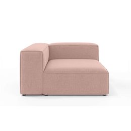 Ottomane OTTO HOME "HAILY links/rechts bestellbar, Loungem&ouml;bel, Ma&szlig;e B/T/H: 130/130/72 cm", rot (coral), B:130cm H:72cm T:130cm, 100% Polyester, Sofas, Ottomane, als Modul oder separat verwendbar, f&uuml;r individuelle Zusammenstellung