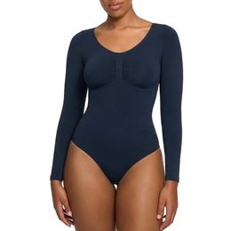 Cfab By Creamy Fabrics Shaping Bodysuit 'Bodysuit Sculpting Shapewear Longsleeve mit String' female Blue size XS