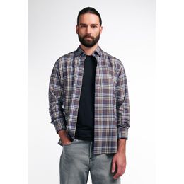 Langarmhemd Eterna "REGULAR FIT", Herren, Gr. L, US-Gr&ouml;&szlig;en, gr&uuml;n, Flanell, 70% cotton, 30% Lyocell, normal, Manschette, Hemden Langarmhemd, EASY IRON (b&uuml;gelleicht)