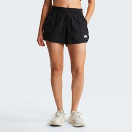 Trainingsshorts The North Face "W FLEX 2 IN 1 SHORT", Damen, Gr. XL, N-Gr, tnf schwarz, Obermaterial: 77% Polyester, 23% Elasthan, Hosen Trainingsshorts, sportlicher Stil, f&uuml;r Fitness und sportliche Aktivit&auml;ten