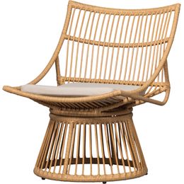 Rattanstuhl Woood, natur, natur, B:64cm H:80cm T:53cm, Wicker/Kunststoffgeflecht, St&uuml;hle, Rattanstuhl