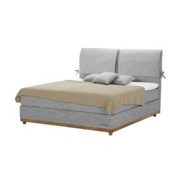 SKAGEN STUDIO Boxspringbett - grau - Materialmix - 184 cm - 124 cm - M&ouml;bel Kraft