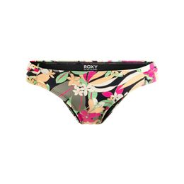 Bikini-Hose Roxy "Printed Beach Classics", Damen, Gr. L, US-Gr&ouml;&szlig;en, grau (anthrazit palm song s), Obermaterial:87% Nylon, 13% Elasthan;, Badehosen Bikini-Hose