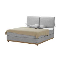 SKAGEN STUDIO Boxspringbett - grau - Materialmix - 164 cm - 124 cm - M&ouml;bel Kraft