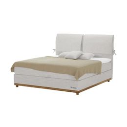 SKAGEN STUDIO Boxspringbett - beige - Materialmix - 204 cm - 124 cm - M&ouml;bel Kraft