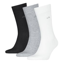 Socken Calvin Klein "CK MEN SOCK", Herren, Gr. 39-42, wei&szlig;, light grau melange, schwarz, Baumwollmischung, normal, Socken Socken, uni, Cotton-Mix, breiter Bund