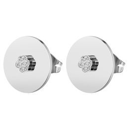 Adelia&acute;s Paar Ohrstecker ADELIA&acute;S "Damen Ohrringe &iquest; Ohrstecker aus Edelstahl mit Strass Steinchen", silber, Ohrringe, Damen, Edelstahl, Paar Ohrstecker