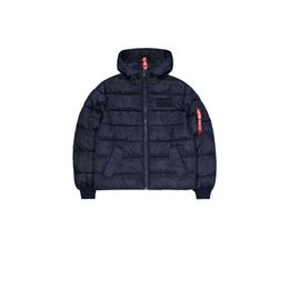 Winterjacke Alpha Industries "Hooded Puffer Alpha FD", Herren, Gr. XXL, blau (rep.blau), Obermaterial: 100% Polyester; Futter: 100% Polyester; F&uuml;llung: 100% Polyester, Jacken Winterjacke