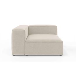 Ottomane OTTO HOME "HAILY links/rechts bestellbar, Loungem&ouml;bel, Ma&szlig;e B/T/H: 130/130/72 cm", beige (hellbeige), B:130cm H:72cm T:130cm, 100% Polyester, Sofas, Ottomane, als Modul oder separat verwendbar, f&uuml;r individuelle Zusammenstellung